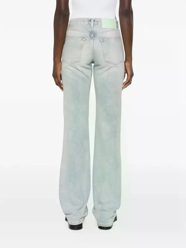 HAIKURE Distressed Straight-leg Jeans