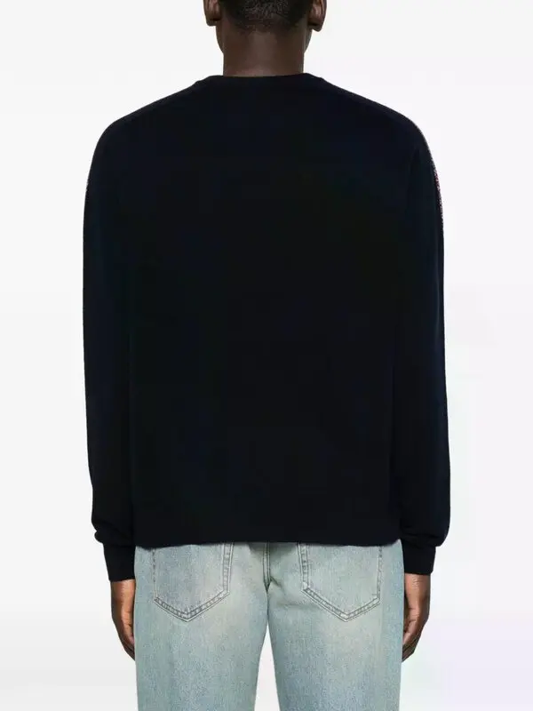 Iceberg Logo-embroidered Side-stripe Sweater