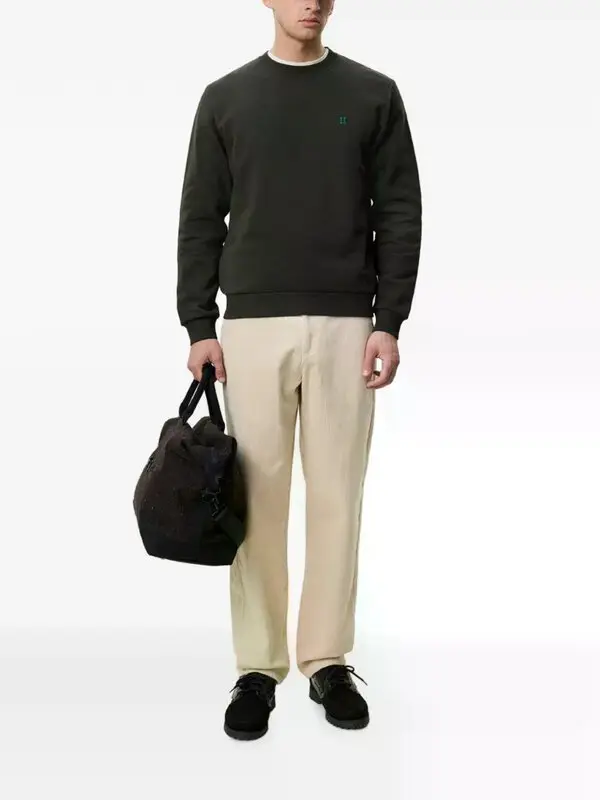 LES DEUX Logo-embroidered Crew-neck Sweatshirt
