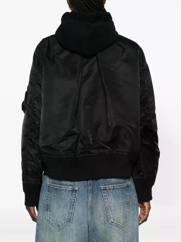 Sacai Panelled Zip-up Hoodie