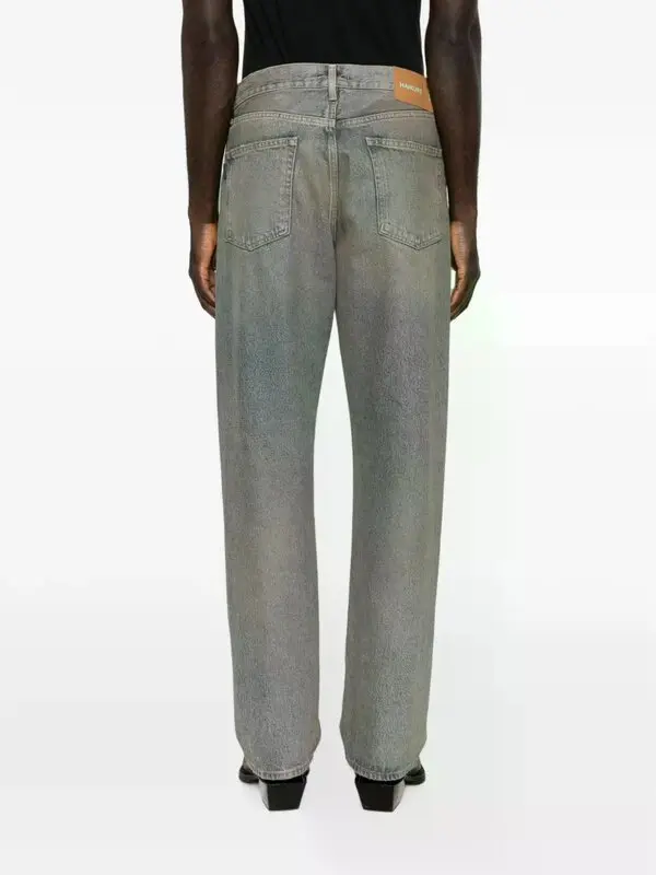 HAIKURE Faded Effect Logo Patch Jeans