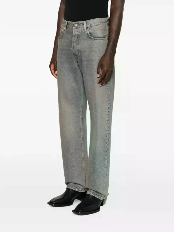 HAIKURE Faded Effect Logo Patch Jeans