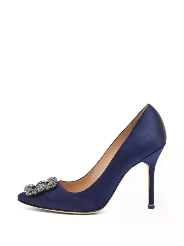 Manolo Blahnik Hangisi Buckle Pumps - Blue