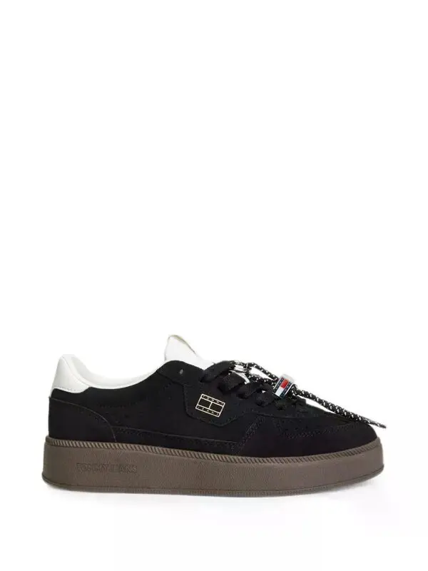 Tommy Hilfiger Logo-plaque Panelled Sneakers - Black