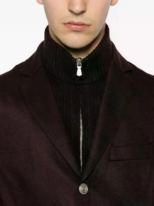 Eleventy Ribbed-sleeves Jacket