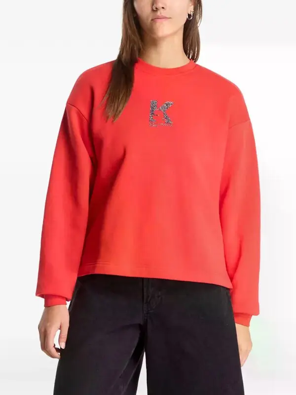 Karl Lagerfeld Logo Print Crew Neck Sweater