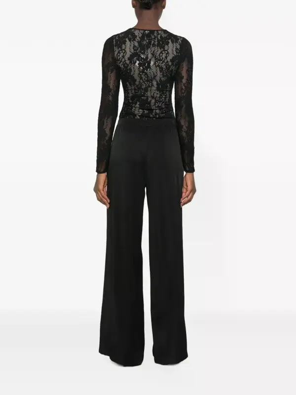 Zimmermann Lace-panelled Long-sleeve Bodysuit