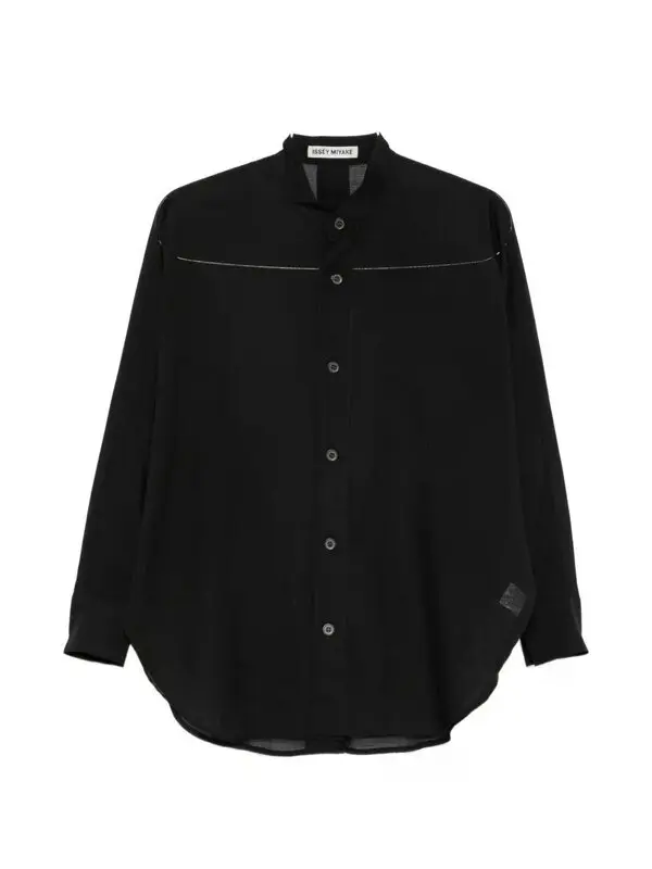 Issey Miyake Panelled Long-sleeve Shirt - Black