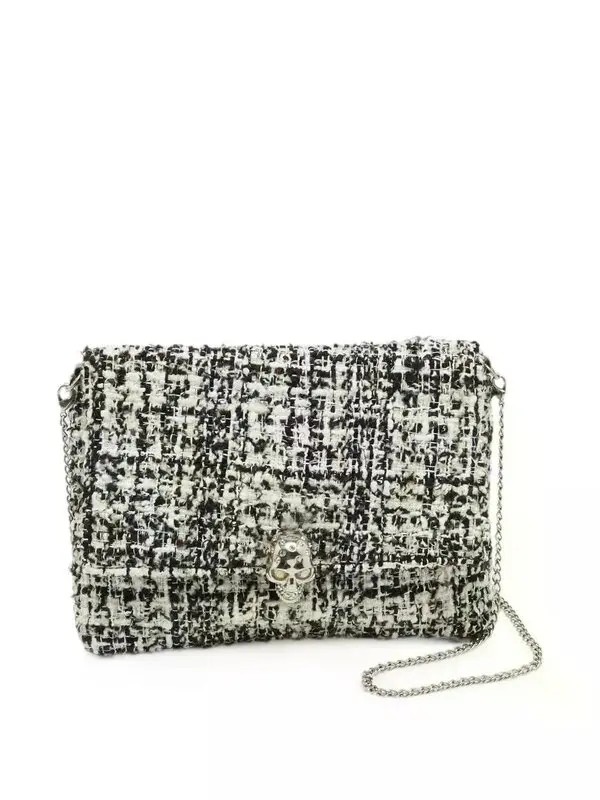 Alexander McQueen Skull Tweed Shoulder Bag