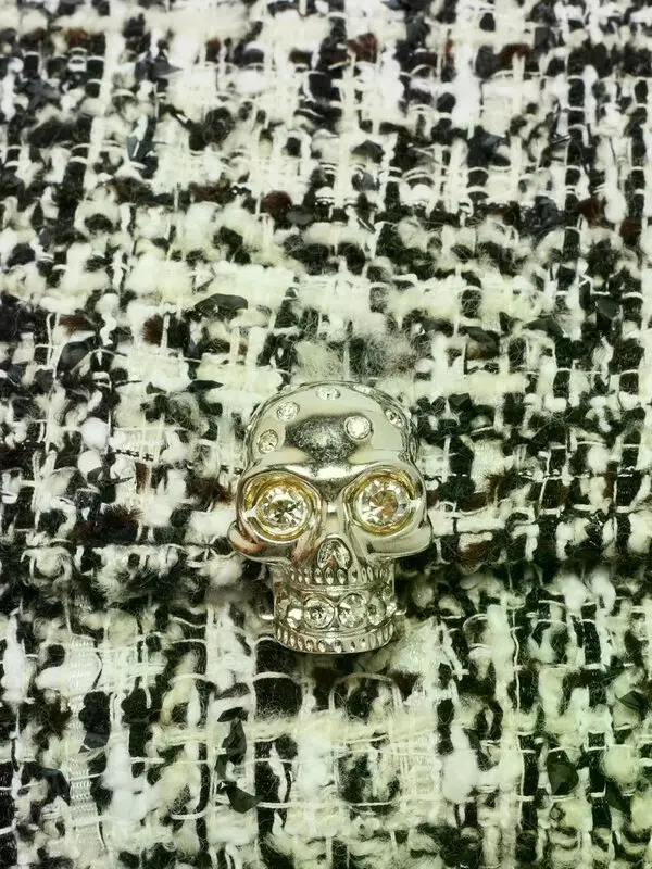 Alexander McQueen Skull Tweed Shoulder Bag
