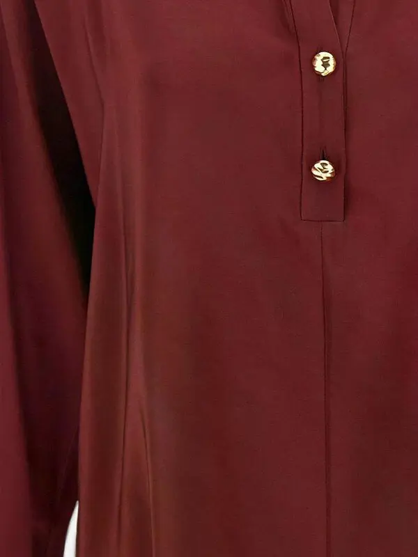 Max Mara Hammered-button Silk Blouse