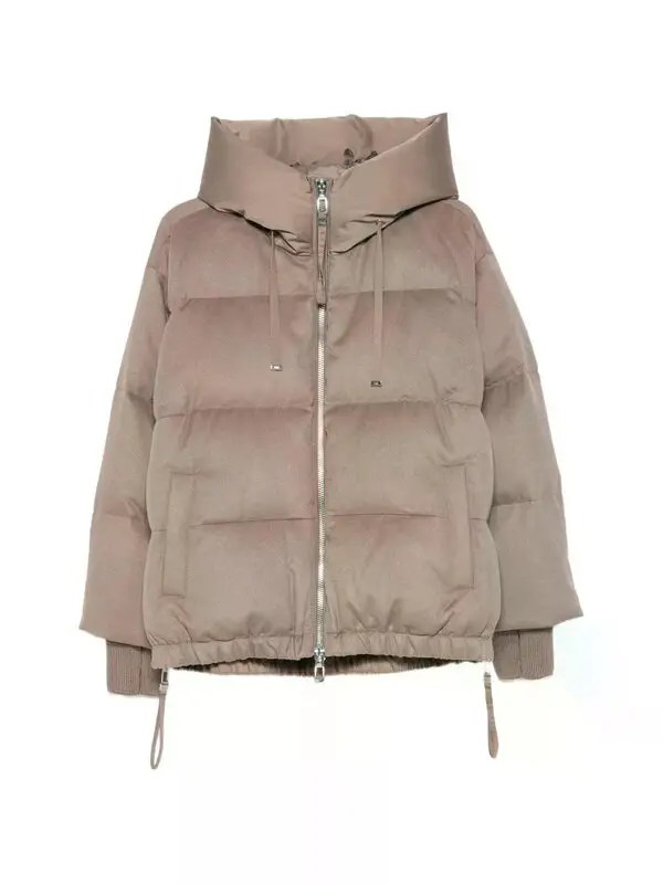 DUNO Quilted Hooded Jacket - Brown