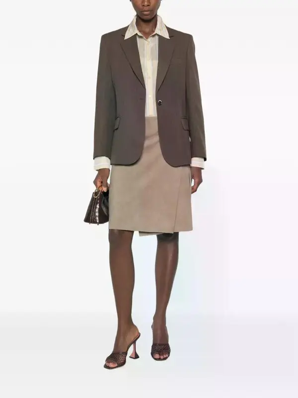 NINE:INTHE:MORNING Single-breasted Notched Lapel Blazer - Brown