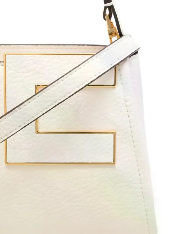Elisabetta Franchi Logo Plaque Tote Bag - Neutrals