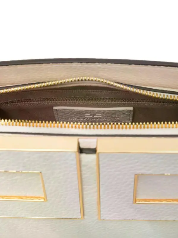 Elisabetta Franchi Logo Plaque Tote Bag - Neutrals