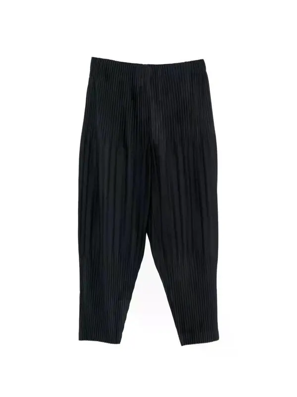 Issey Miyake Pleated Tapered Trousers - Blue