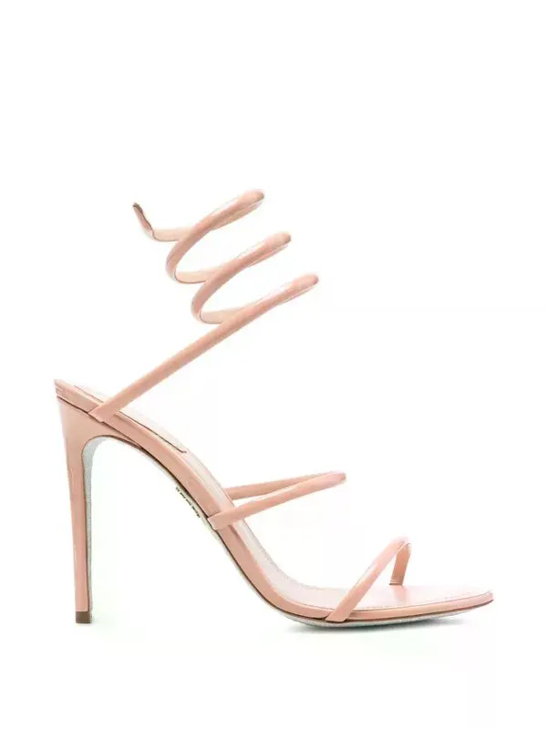 Rene Caovilla Cleo Patent Leather Sandals - Neutrals
