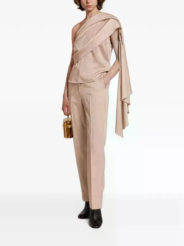 Alberta Ferretti One-shoulder Draped Blouse - Pink