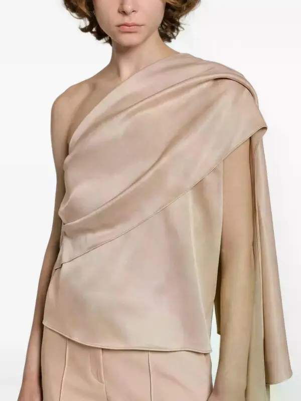 Alberta Ferretti One-shoulder Draped Blouse - Pink