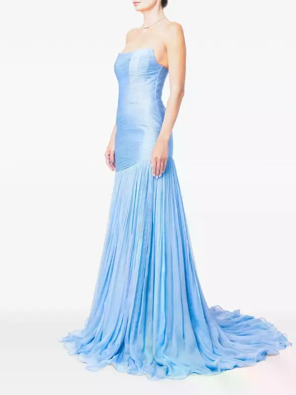 M.MARQUISE Adeline Strapless Ruched Maxi Dress