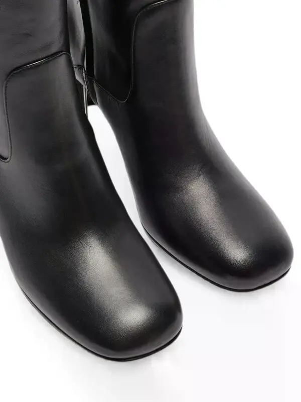 Casadei Knee-high Boots With Metallic Heel Detail