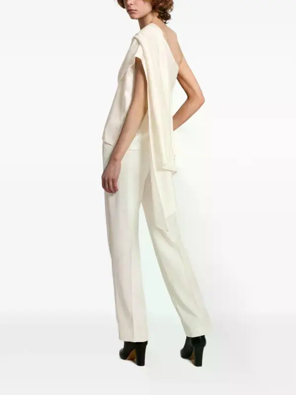 Alberta Ferretti One-shoulder Draped Blouse - White