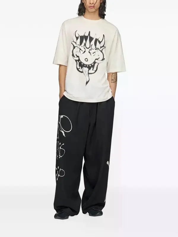 Y3 Graphic-print T-shirt - Neutrals