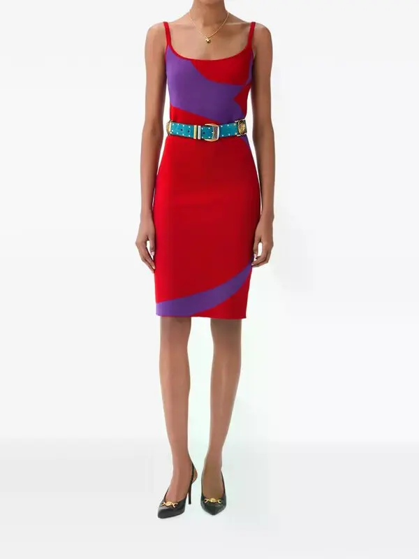 Versace Stretch Wool Knit Mini Dress