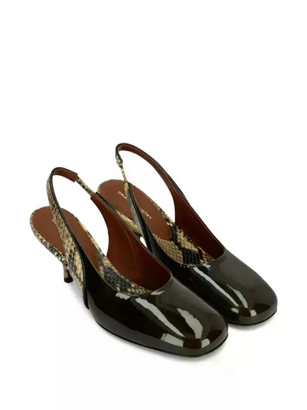 Dries Van Noten Leather Slingback Pumps