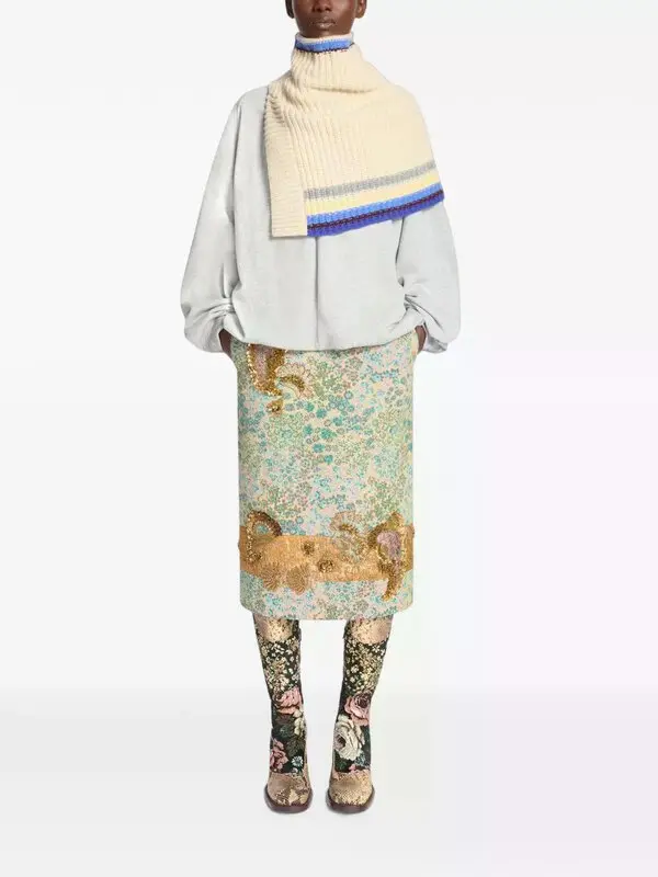 Dries Van Noten Wool Shawl Collar - Neutrals