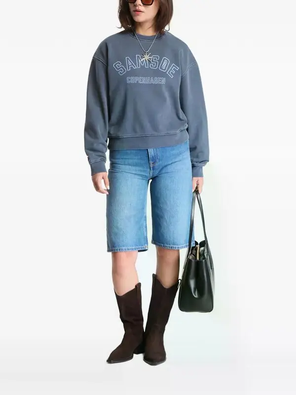 SAMSOE SAMSOE Savan Logo-print Sweatshirt - Blue