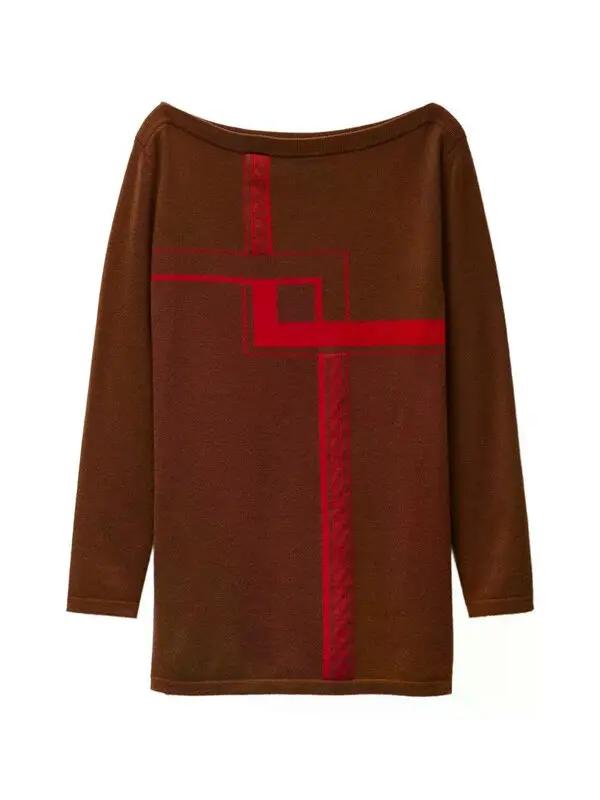 Versace Cashmere Knit Mini Dress - Brown