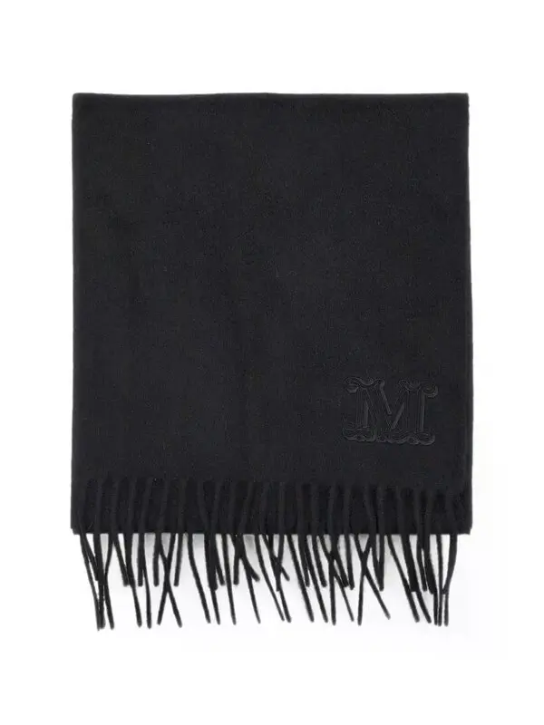 Max Mara Dalia Monogram-embroidered Scarf - Black