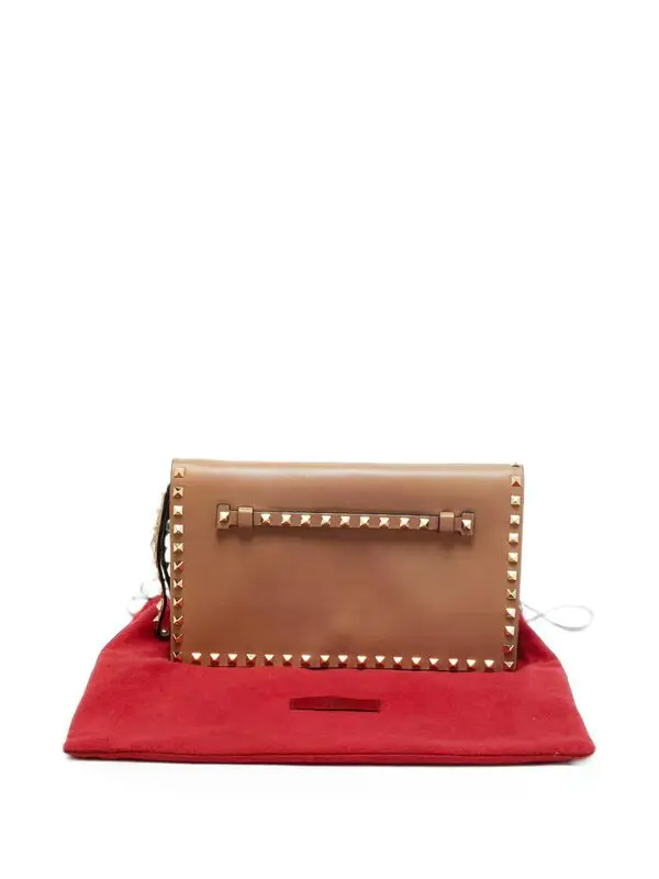 Valentino Garavani Rockstud Flap Clutch Bag
