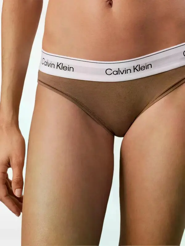 Calvin Klein Logo-waistband Monogram-print Briefs