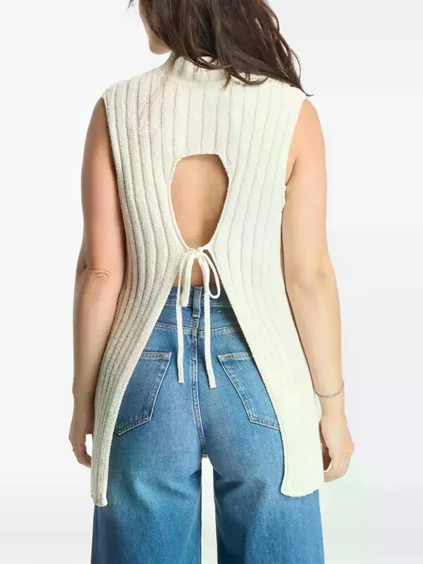 SAMSOE SAMSOE Sajasmin Ribbed Cut-out Sweater