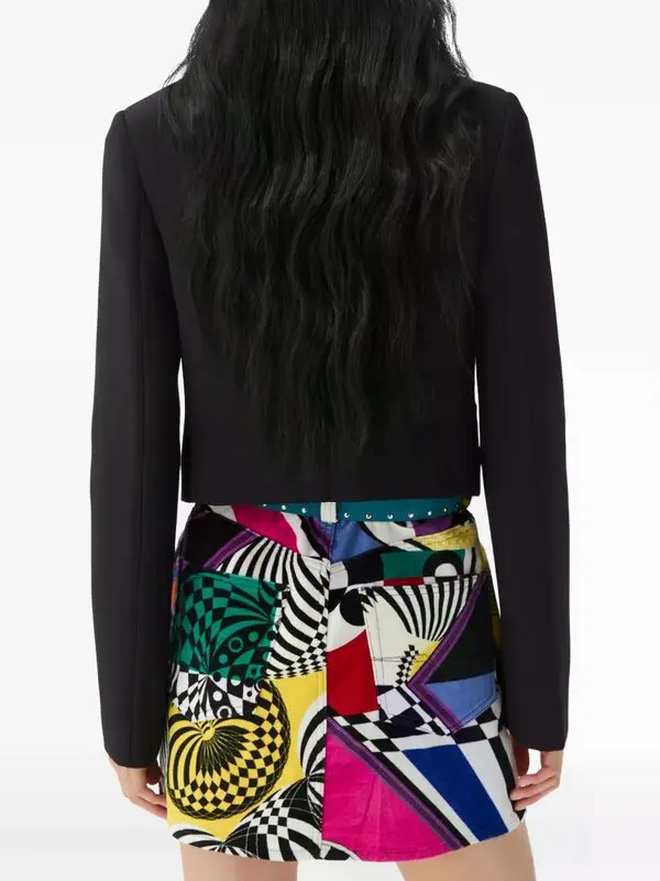 Versace Natté Wool Crop Jacket