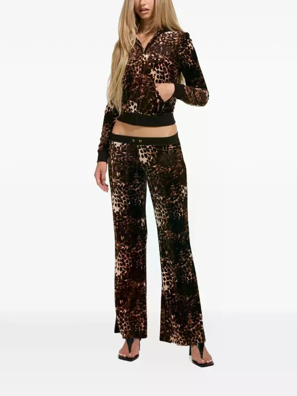 Juicy Couture Leopard Print Puff-sleeve Zip-up Hoodie