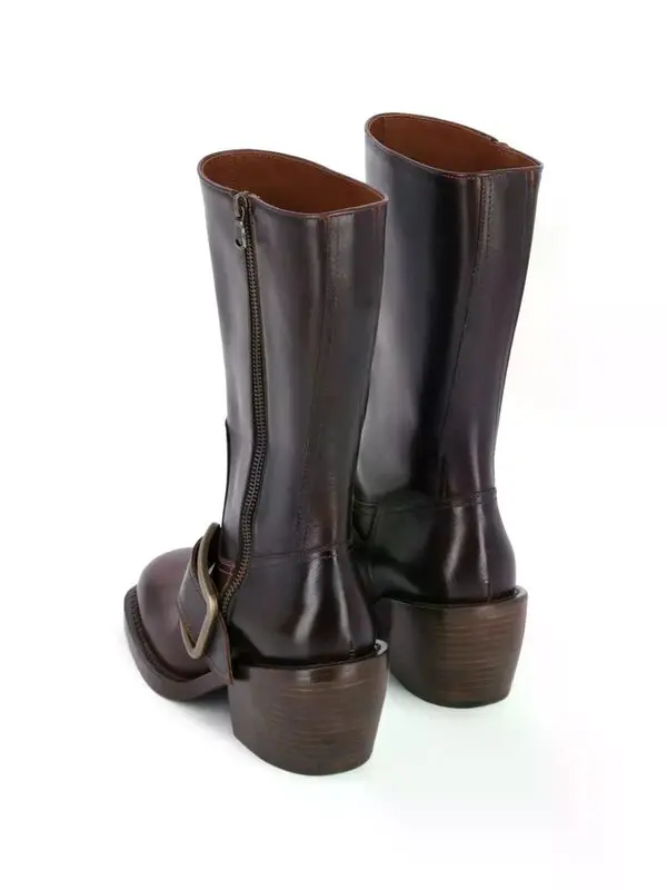 Dries Van Noten Buckled Leather Boots