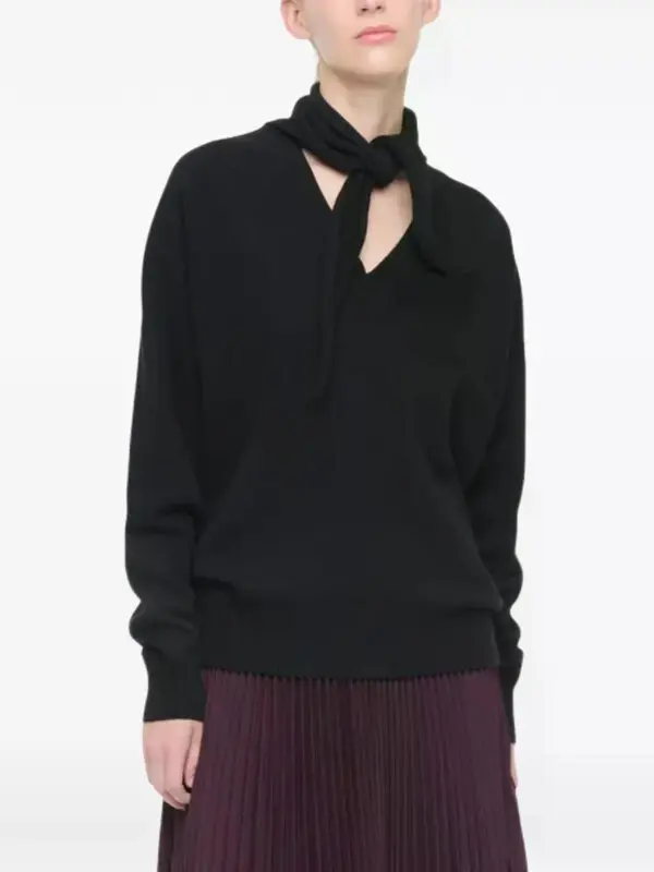 Plan C Shawl V-neck Sweater