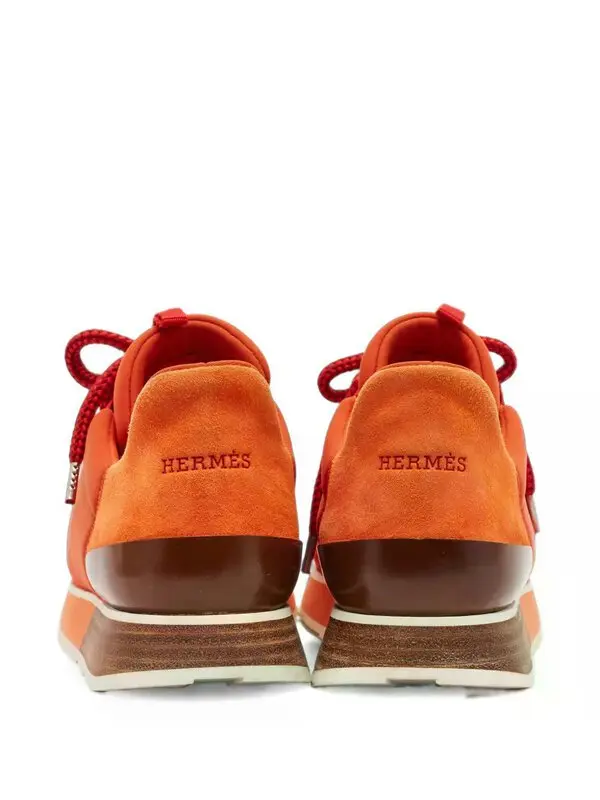 Hermès Miles Sneakers Suede Paneled Lace-up