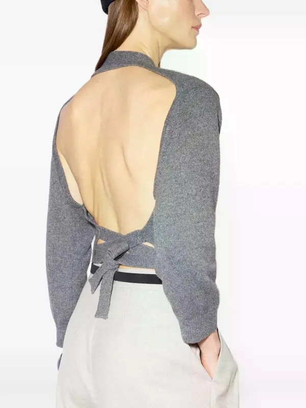 Liviana Conti Crystal-embellished Open-back Cardigan