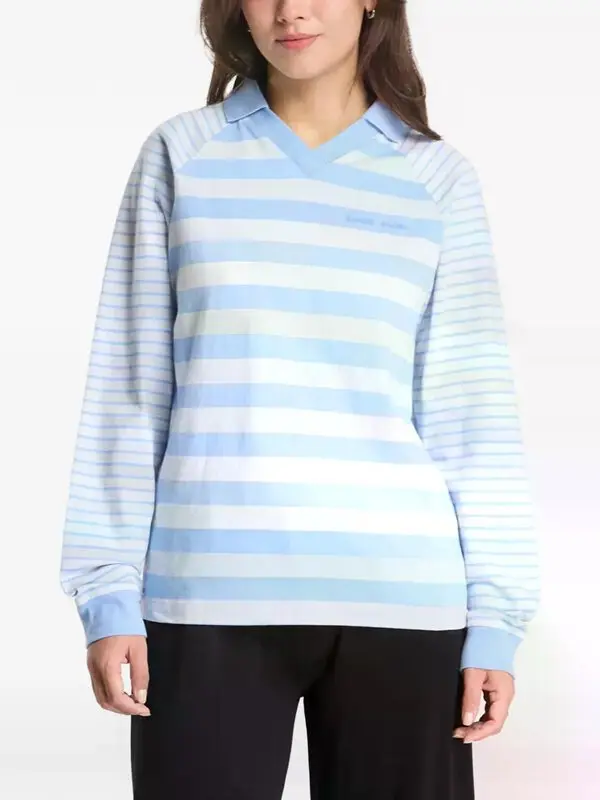 SAMSOE SAMSOE Saella Ls Striped Raglan-sleeve Polo
