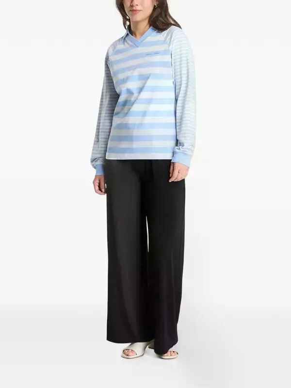 SAMSOE SAMSOE Saella Ls Striped Raglan-sleeve Polo