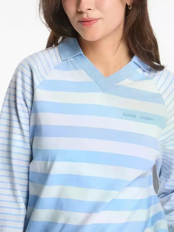 SAMSOE SAMSOE Saella Ls Striped Raglan-sleeve Polo