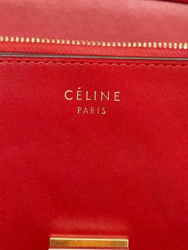 Celine 2014 Classic Box Shoulder Bag - Red