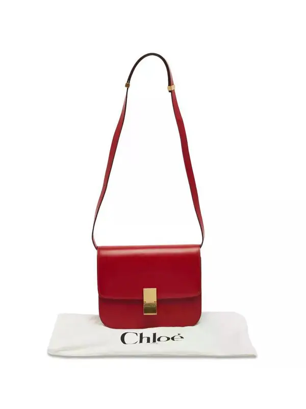 Celine 2014 Classic Box Shoulder Bag - Red