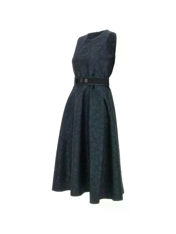 Max Mara Jacquard-pattern Midi Dress