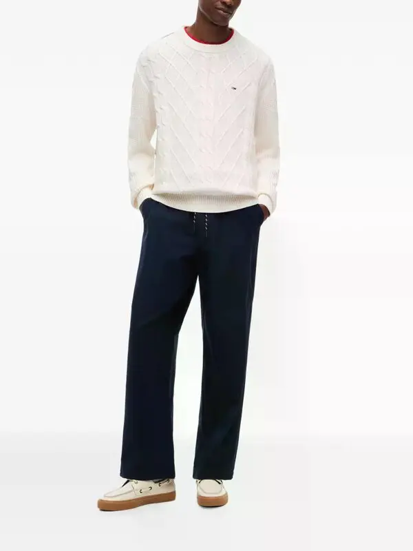Tommy Hilfiger Cable-knit Logo-patch Sweater