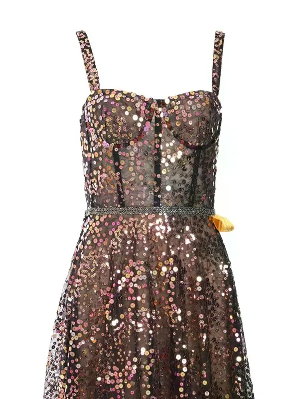 BRONX AND BRONCO Midnight Noir Sequined Gown